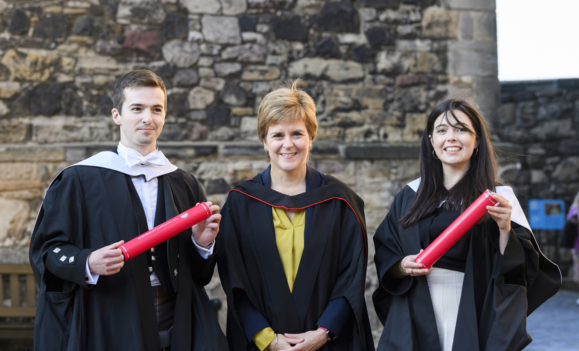 University of Edinburgh graduates in celebration to remember